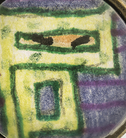 ‘Puzzle’ : blue & green / kék & zöld | Punctually Punch Art