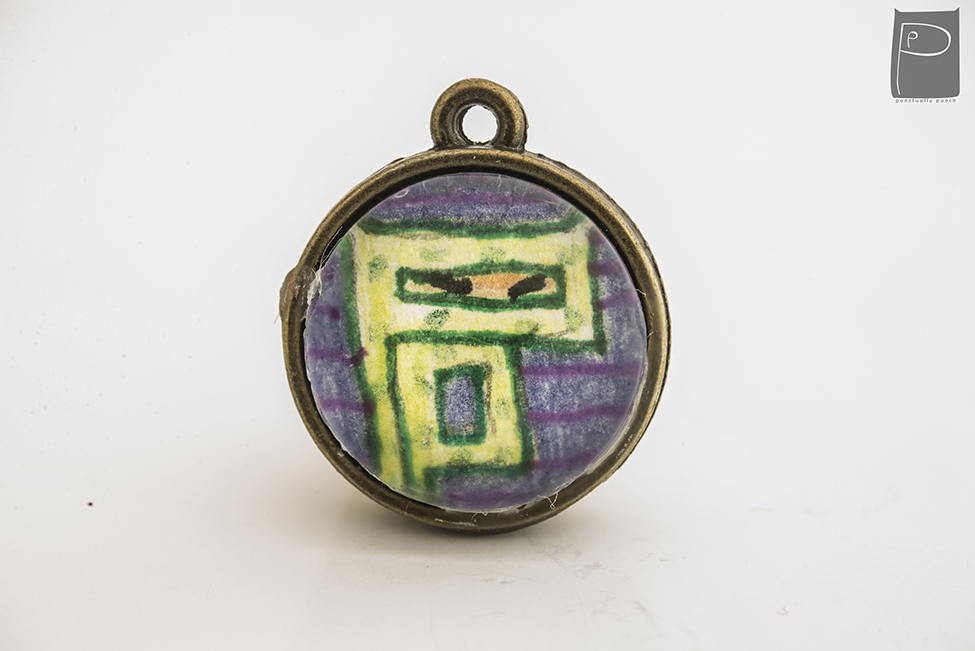 ‘Puzzle’ : blue & green / kék & zöld | Punctually Punch Art