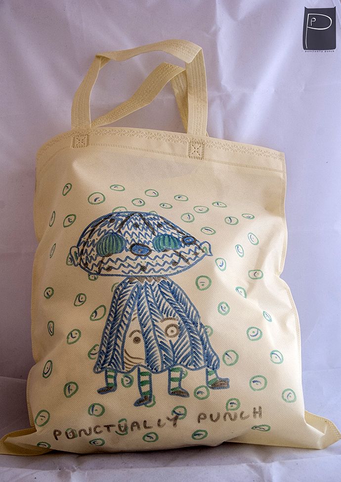 ‘Puzzle’ : blue & green / kék & zöld | Punctually Punch Art